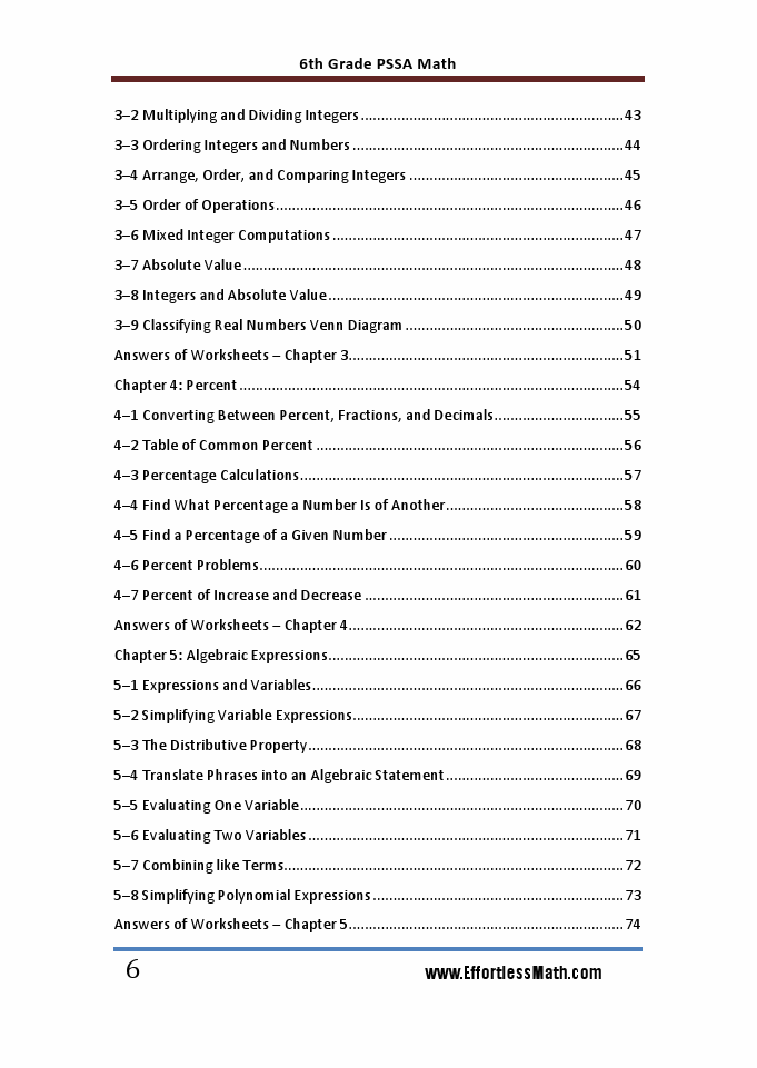 6th Grade PSSA Math Workbook 2018: The Most Comprehensive Review for ...