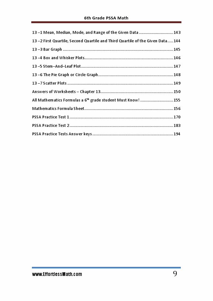 6th Grade PSSA Math Workbook 2018: The Most Comprehensive Review for ...