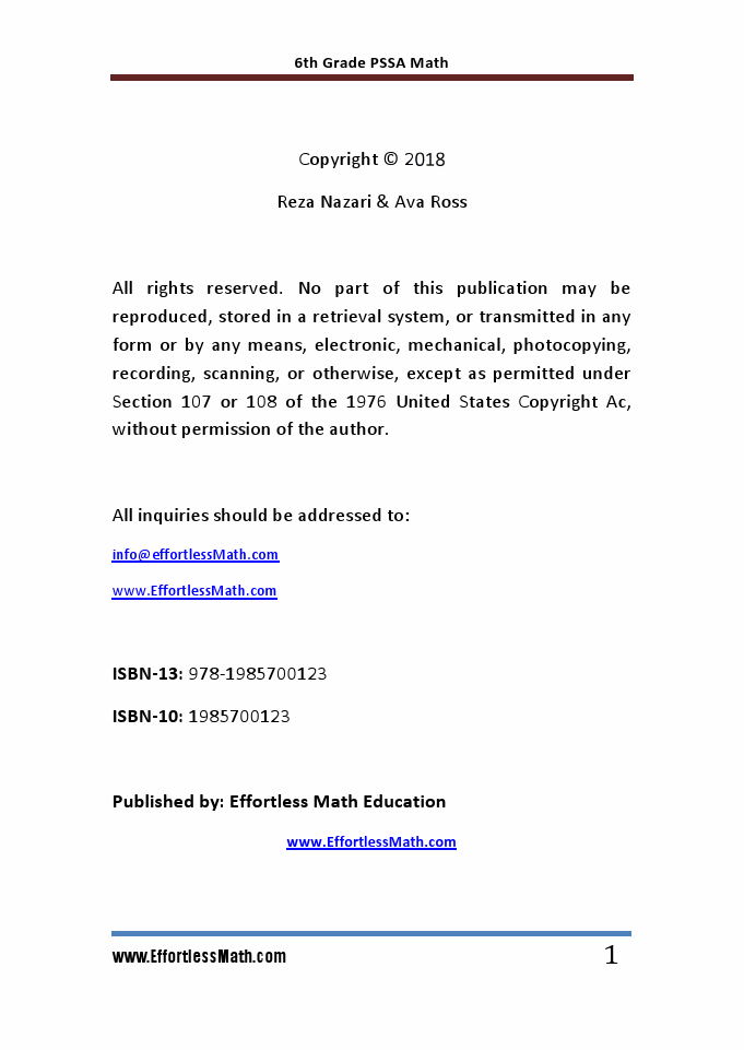 6th Grade PSSA Math Workbook 2018: The Most Comprehensive Review for ...