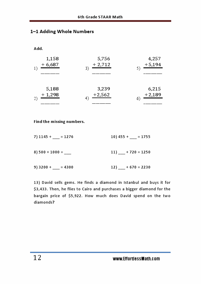 6th Grade STAAR Math Workbook 2018: The Most Comprehensive Review for ...