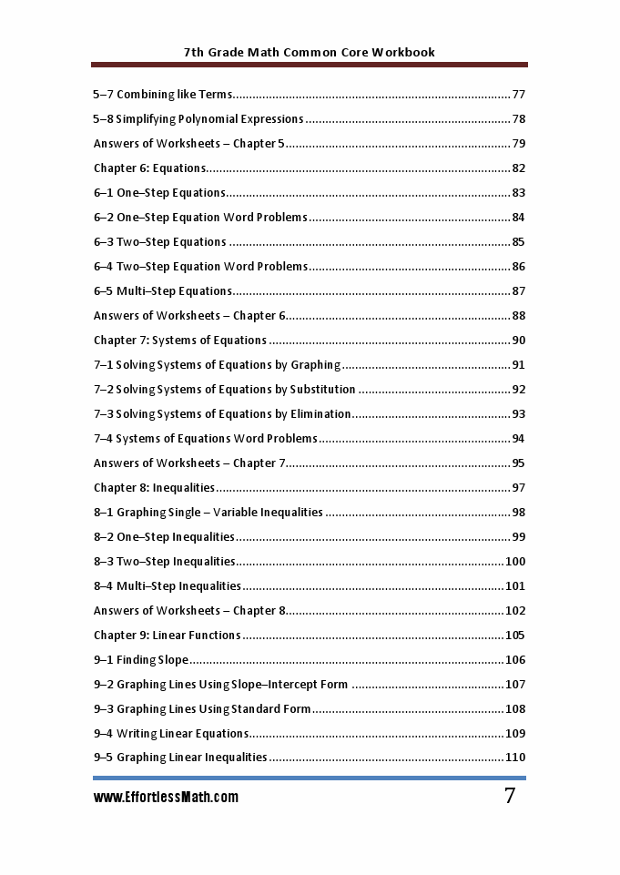 7th Grade Common Core Math Workbook: The Most Comprehensive Review for ...