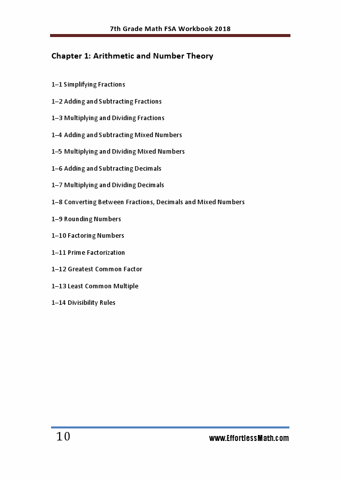 7th Grade FSA Math Workbook 2018: The Most Comprehensive Review for the ...