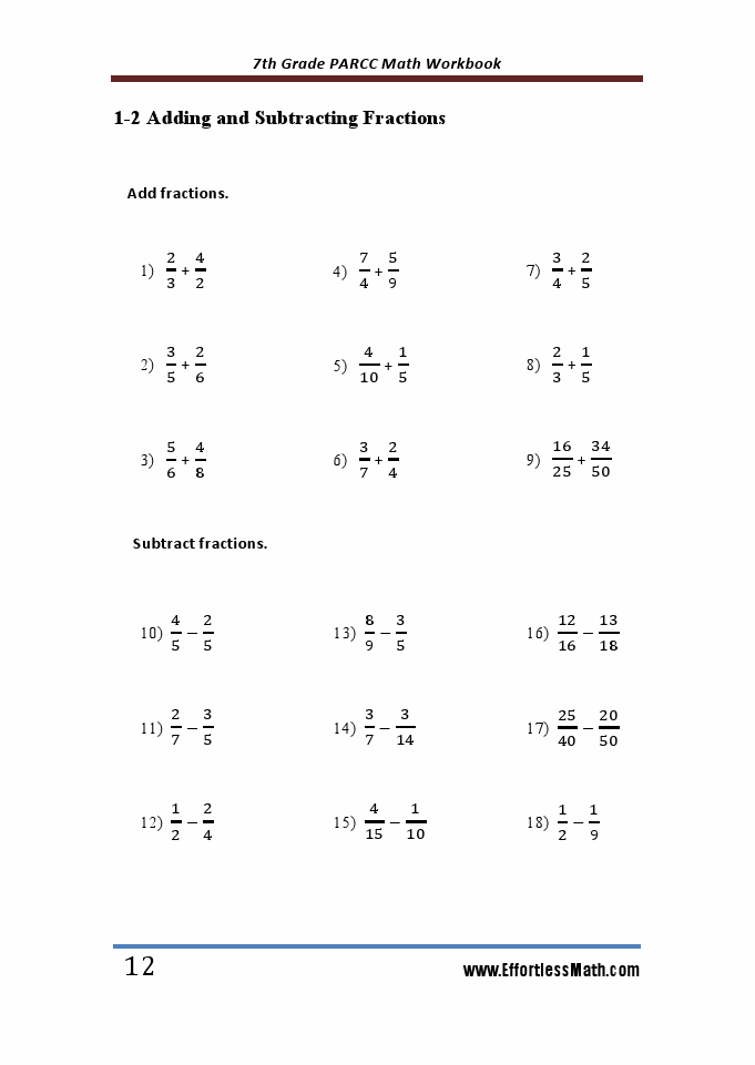Grade 7 PARCC Math Workbook : Review for the | Effortless Math