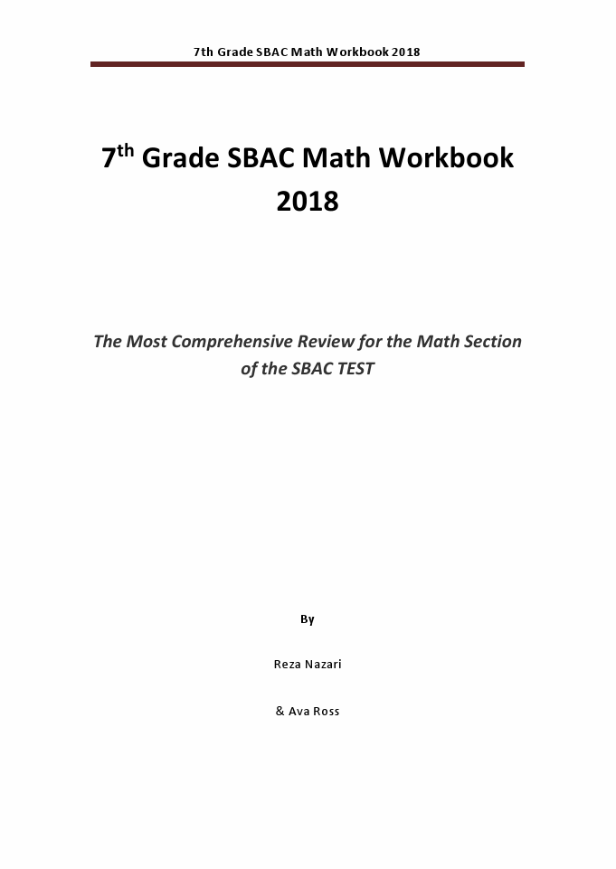 7th Grade SBAC Math Workbook 2018: The Most Comprehensive Review for ...
