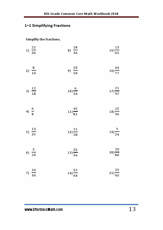 8th Grade Common Core Math Workbook: The Most Comprehensive Review for ...
