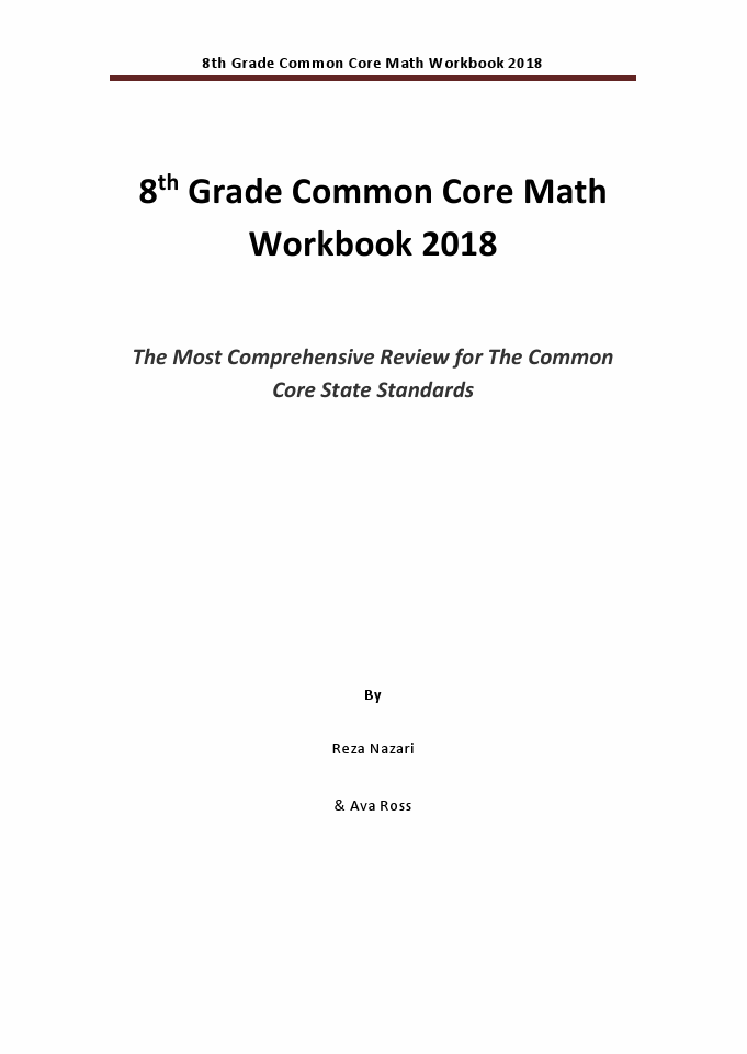 8th Grade Common Core Math Workbook: The Most Comprehensive Review for ...