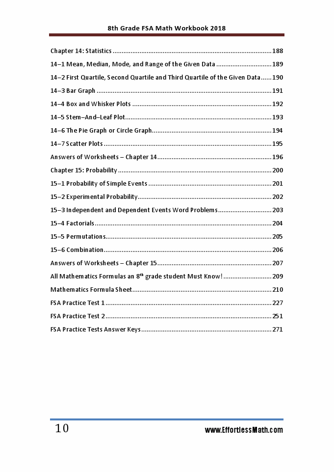 8th Grade FSA Math Workbook 2018: The Most Comprehensive Review for the ...