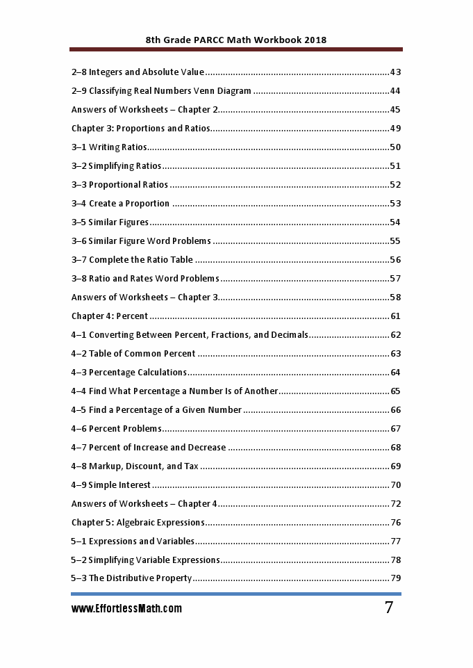 8th Grade PARCC Math Workbook 2018: The Most Comprehensive Review for ...