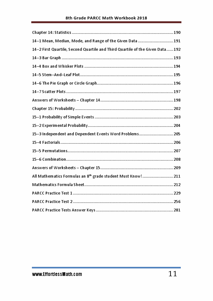 8th Grade PARCC Math Workbook 2018: The Most Comprehensive Review for ...