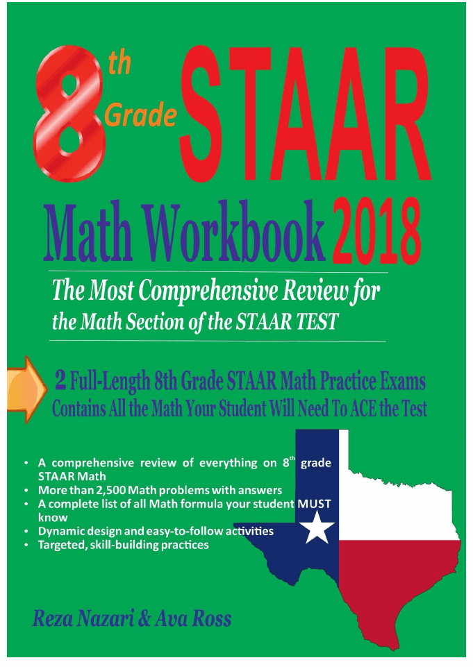 8th Grade Staar Math Workbook 2018 The Most Comprehensive Review For