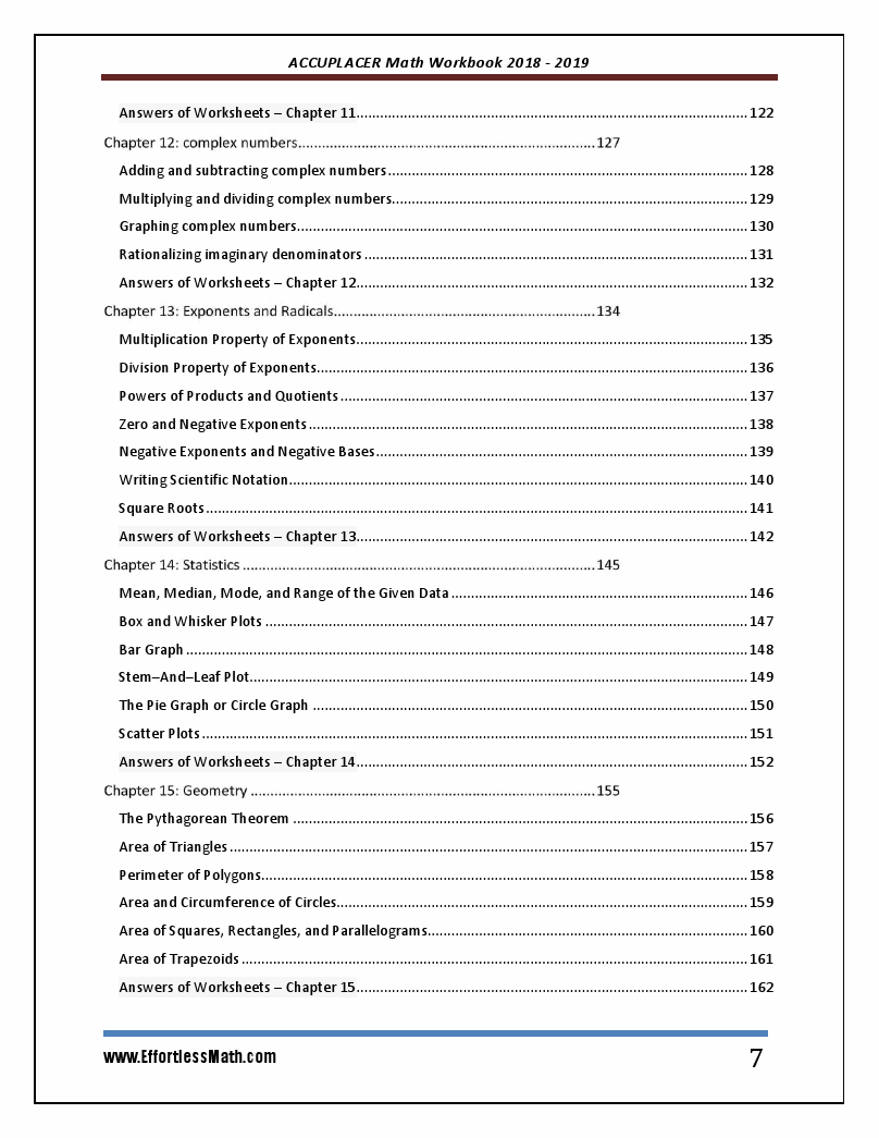 ACCUPLACER Math Workbook - : Review for the | Effortless Math
