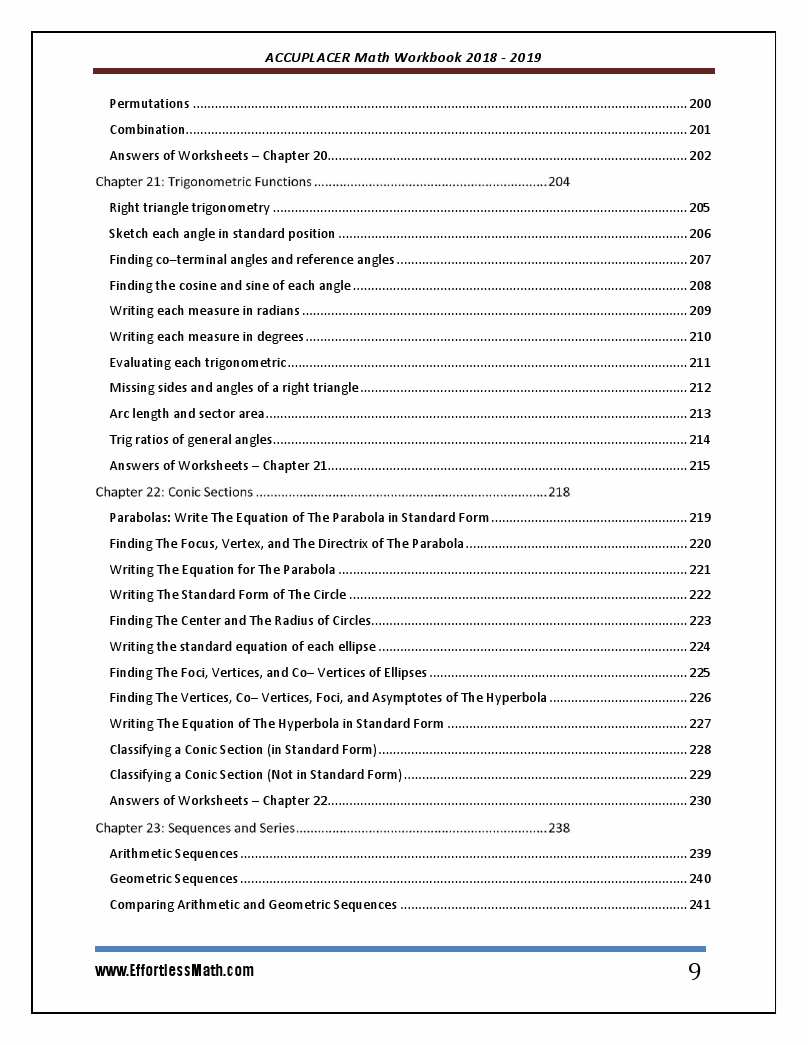ACCUPLACER Math Workbook - : Review for the | Effortless Math