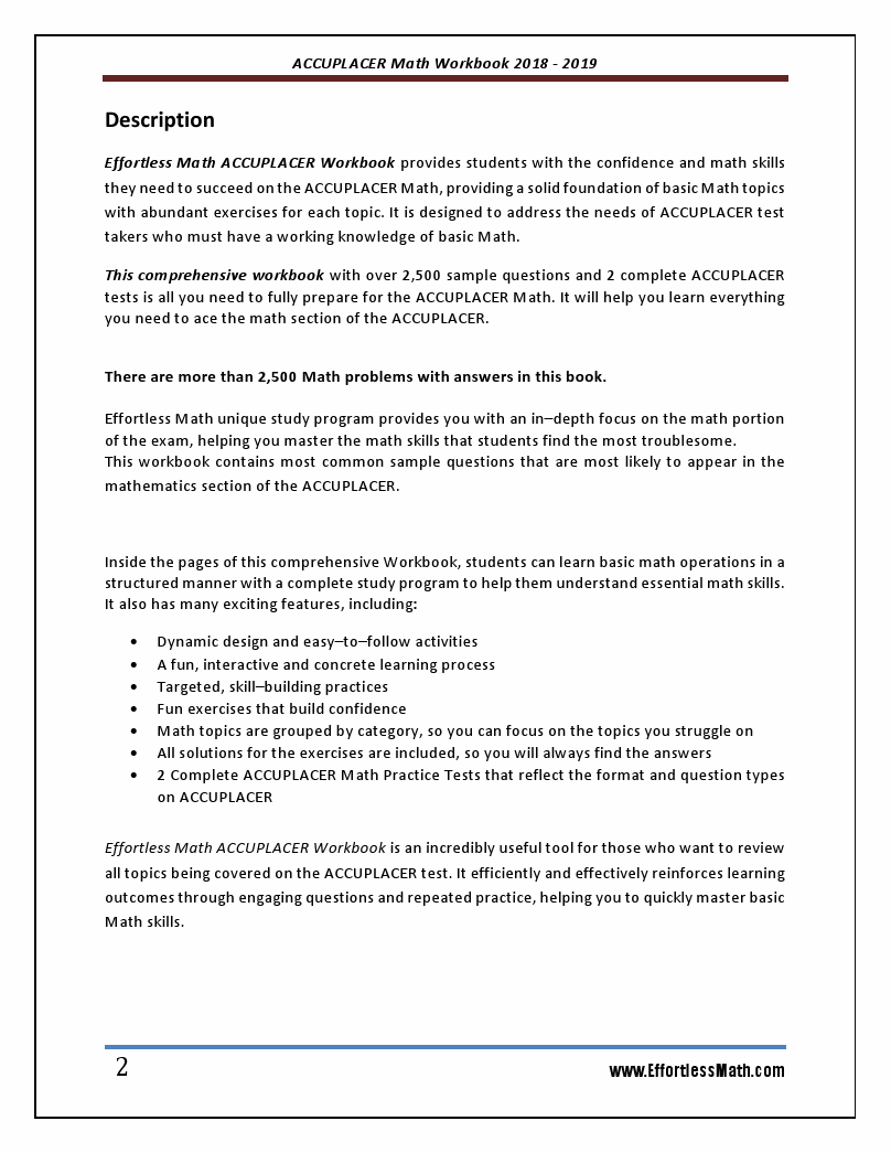 ACCUPLACER Math Workbook - : Review for the | Effortless Math