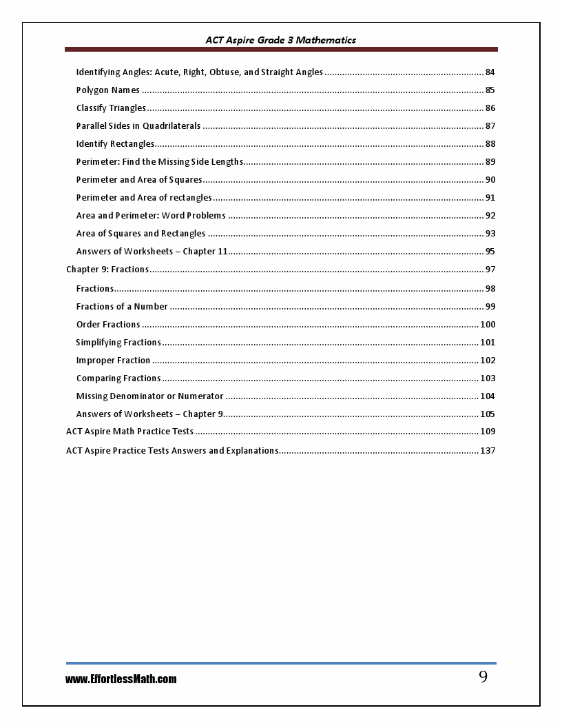 ACT Aspire Grade 3 Mathematics: A Comprehensive Review and Ultimate ...