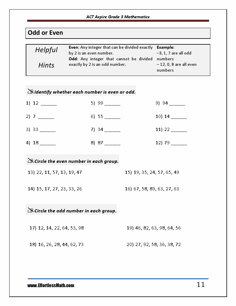 ACT Aspire Grade 3 Mathematics: A Comprehensive Review and Ultimate ...