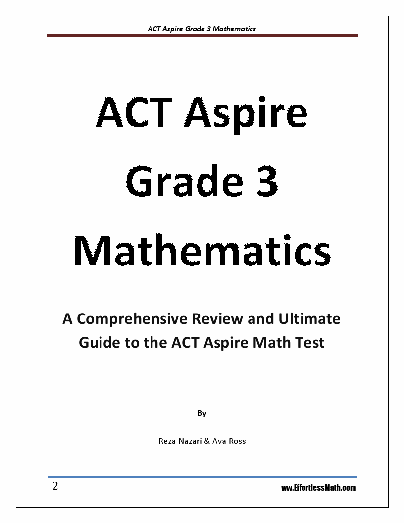 ACT Aspire Grade 3 Mathematics: A Comprehensive Review and Ultimate ...