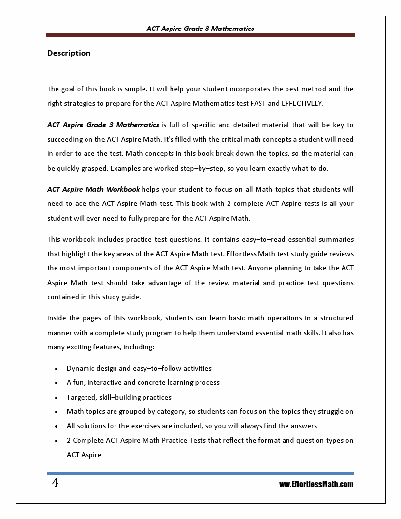 ACT Aspire Grade 3 Mathematics: A Comprehensive Review and Ultimate ...