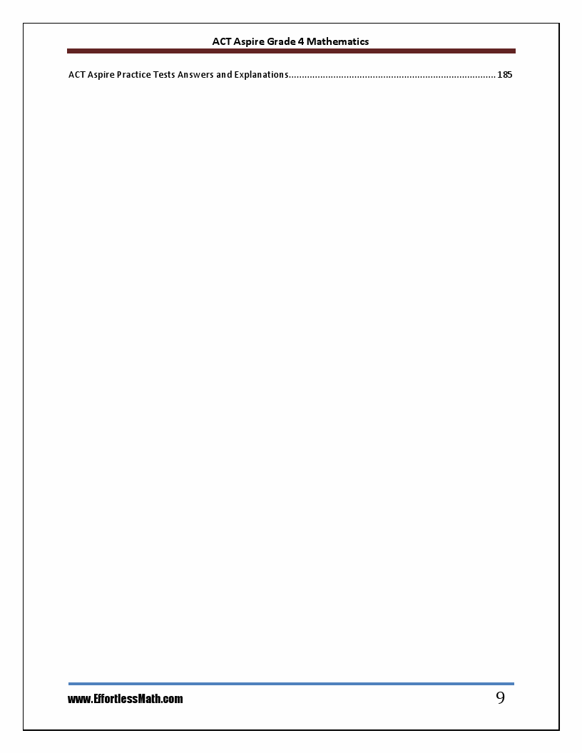 ACT Aspire Grade 4 Mathematics: A Comprehensive Review and Ultimate ...