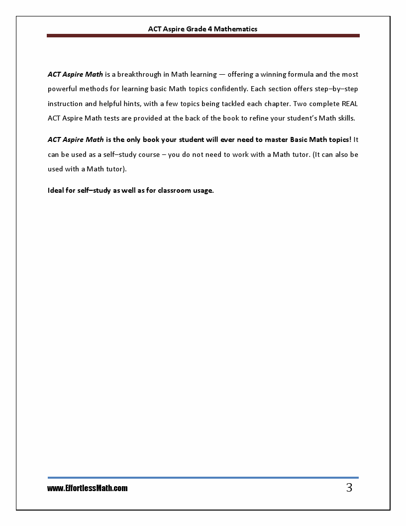 ACT Aspire Grade 4 Mathematics: A Comprehensive Review and Ultimate ...