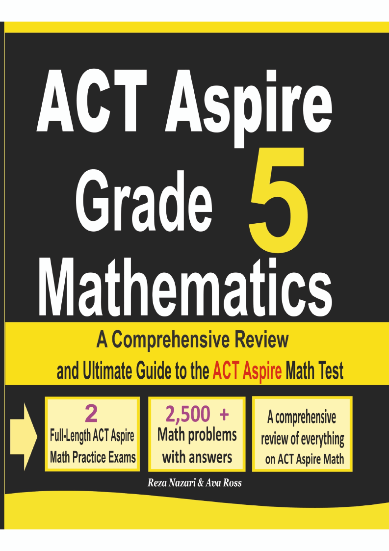 ACT Aspire Grade 5 Mathematics: A Comprehensive Review and Ultimate ...