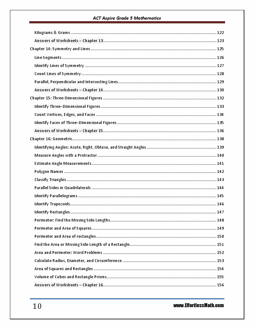 ACT Aspire Grade 5 Mathematics: A Comprehensive Review and Ultimate ... ACT Aspire Grade 5 Mathematics: A Comprehensive Review and Ultimate ...