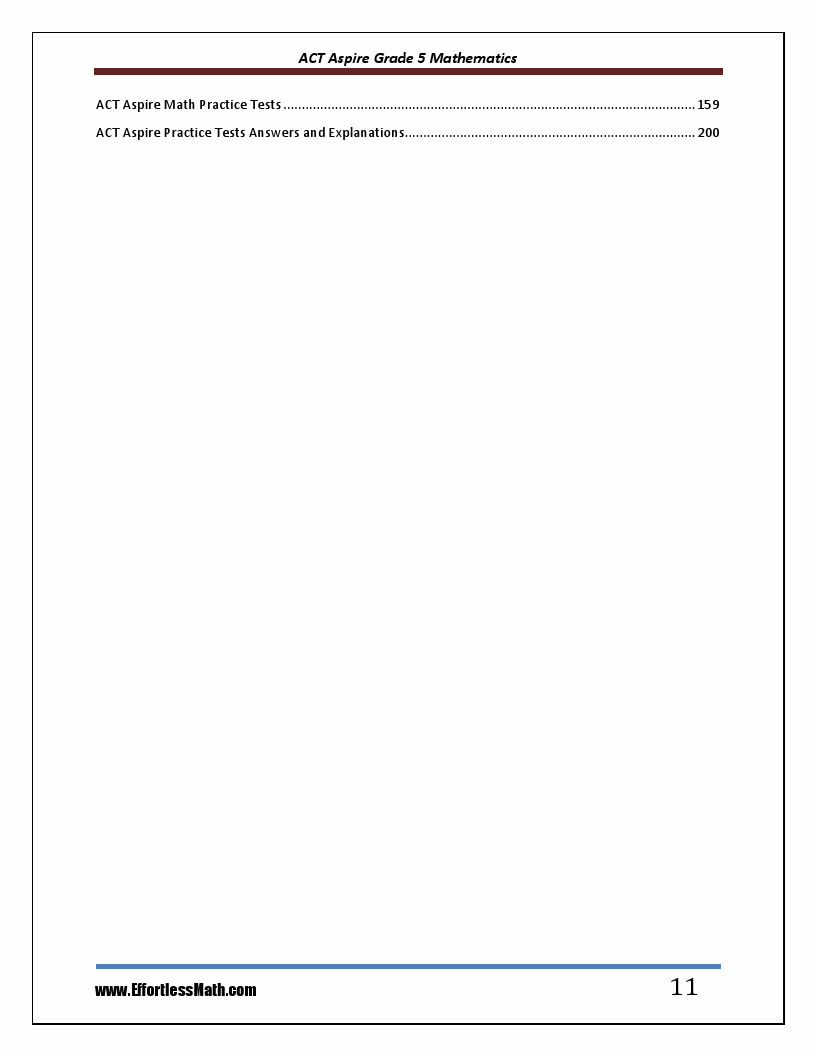 ACT Aspire Grade 5 Mathematics: A Comprehensive Review and Ultimate ...