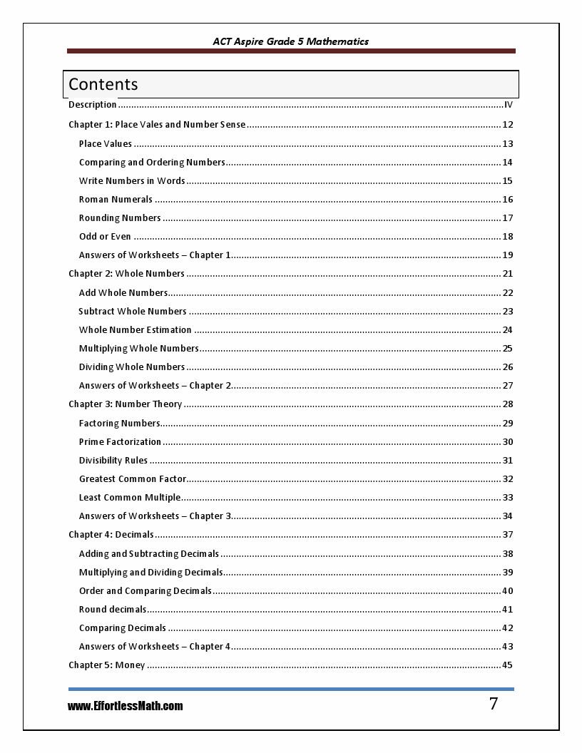 ACT Aspire Grade 5 Mathematics: A Comprehensive Review and Ultimate ... ACT Aspire Grade 5 Mathematics: A Comprehensive Review and Ultimate ...