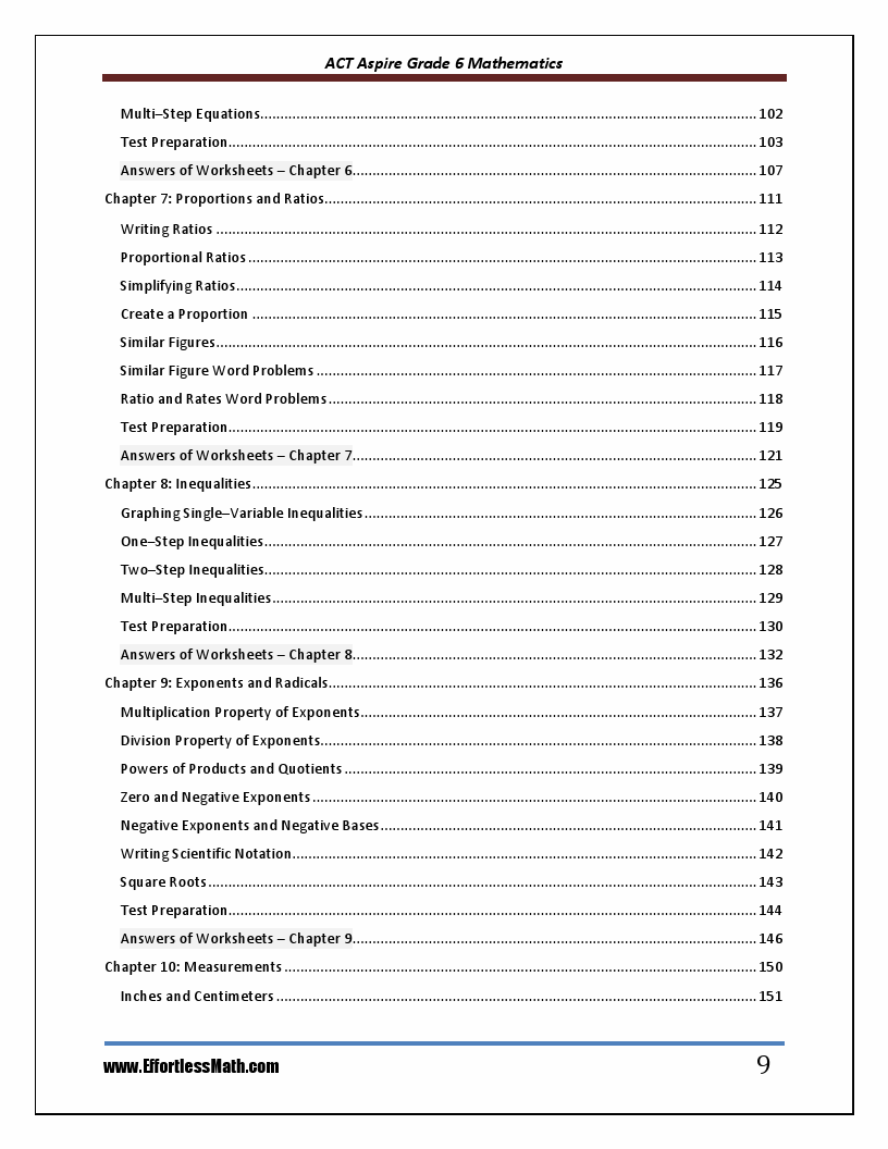 ACT Aspire Grade 6 Mathematics: A Comprehensive Review and Ultimate ... ACT Aspire Grade 6 Mathematics: A Comprehensive Review and Ultimate ...