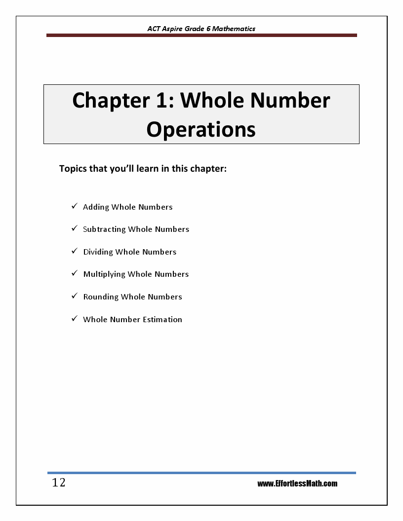 ACT Aspire Grade 6 Mathematics: A Comprehensive Review and Ultimate ...