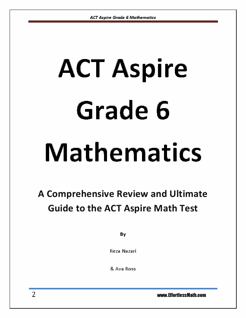 ACT Aspire Grade 6 Mathematics: A Comprehensive Review and Ultimate ...