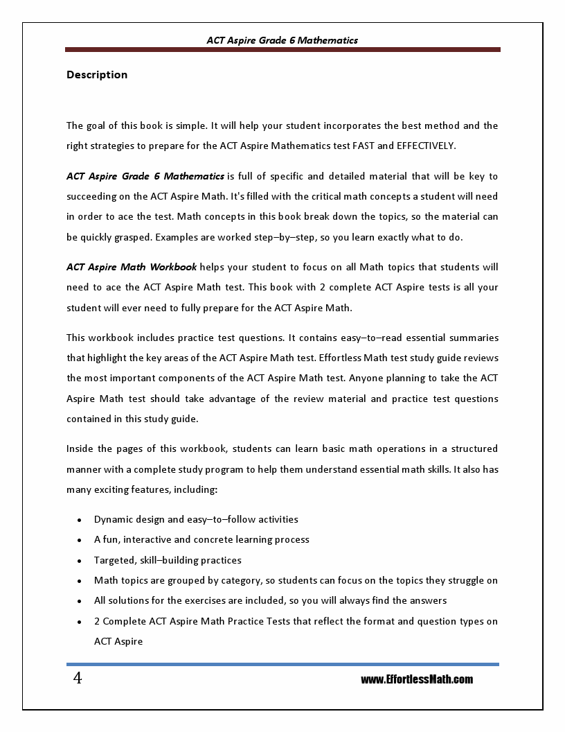 ACT Aspire Grade 6 Mathematics: A Comprehensive Review and Ultimate ...