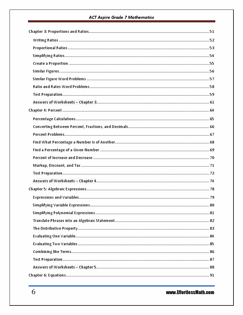 ACT Aspire Grade 7 Mathematics: A Comprehensive Review and Ultimate ... ACT Aspire Grade 7 Mathematics: A Comprehensive Review and Ultimate ...