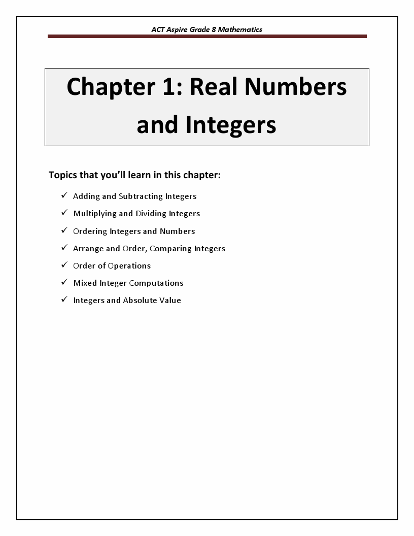 ACT Aspire Grade 8 Mathematics: A Comprehensive Review and Ultimate ...