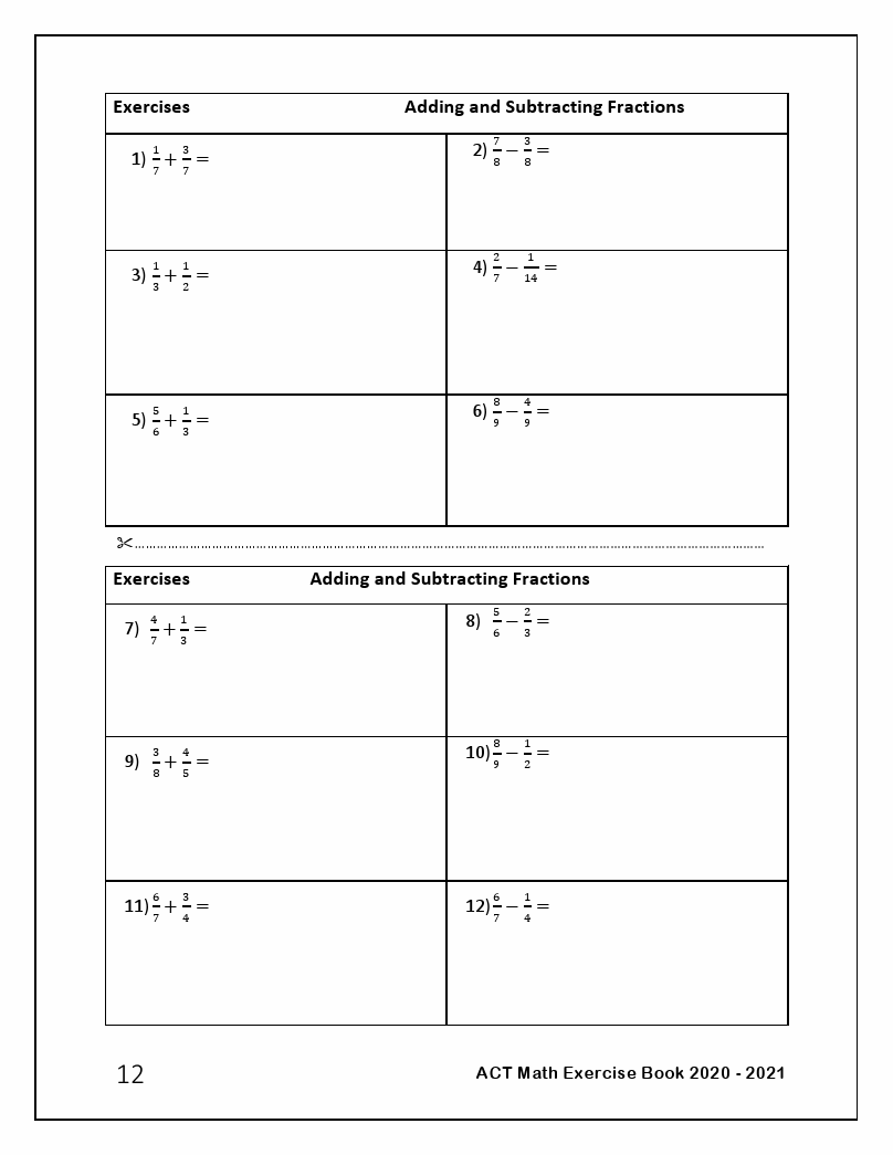 ACT Math Exercise Book 2020-2021: Student Workbook and Two Full-Length ...