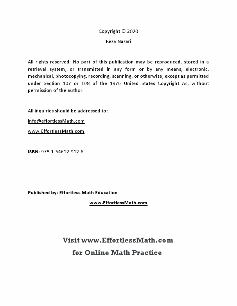 ACT Math Study Guide 2020 – 2021: A Comprehensive Review and Step-By ...