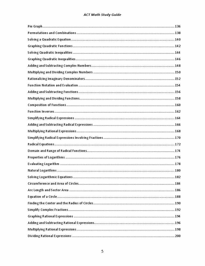 ACT Math Study Guide 2020 – 2021: A Comprehensive Review and Step-By ...