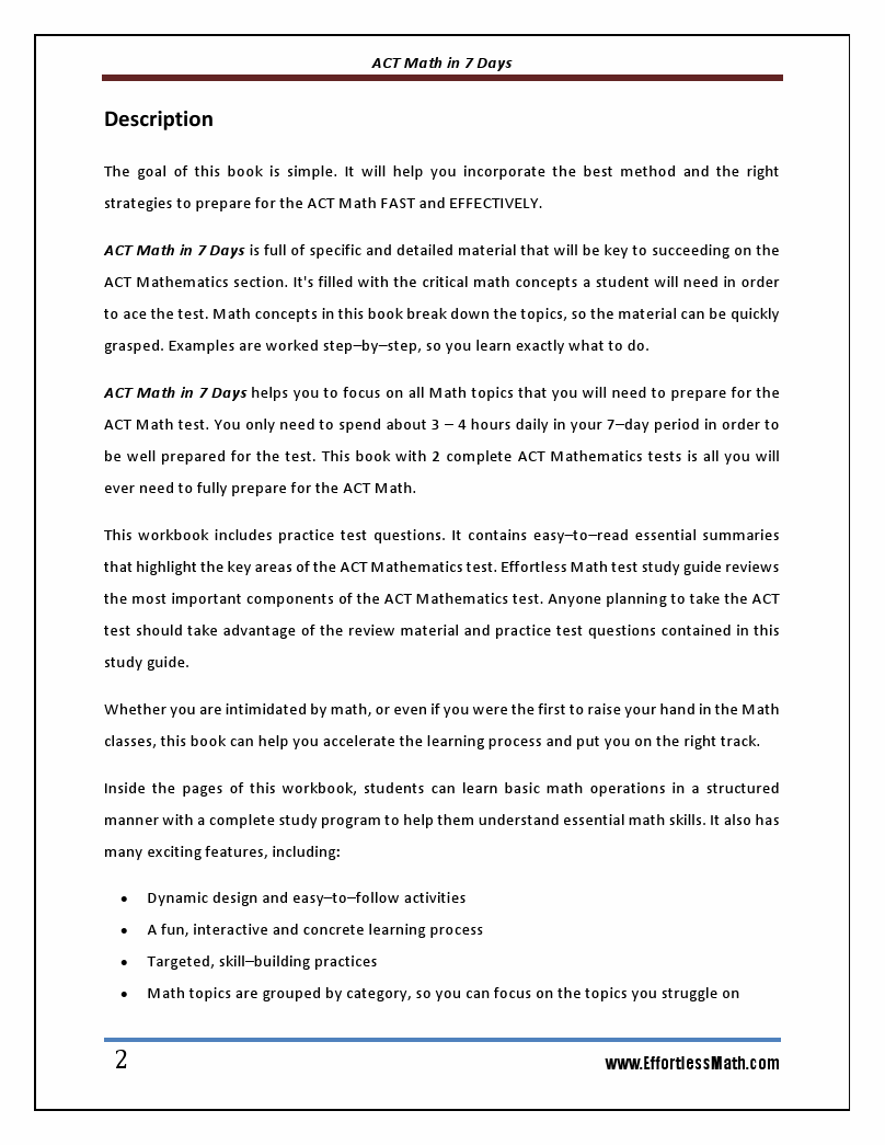 ACT Math in 7 Days: Step-By-Step Guide to | Effortless Math