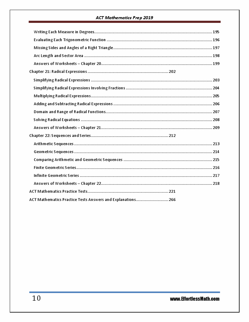 ACT Mathematics Prep 2019: A Comprehensive Review and Ultimate Guide to ...
