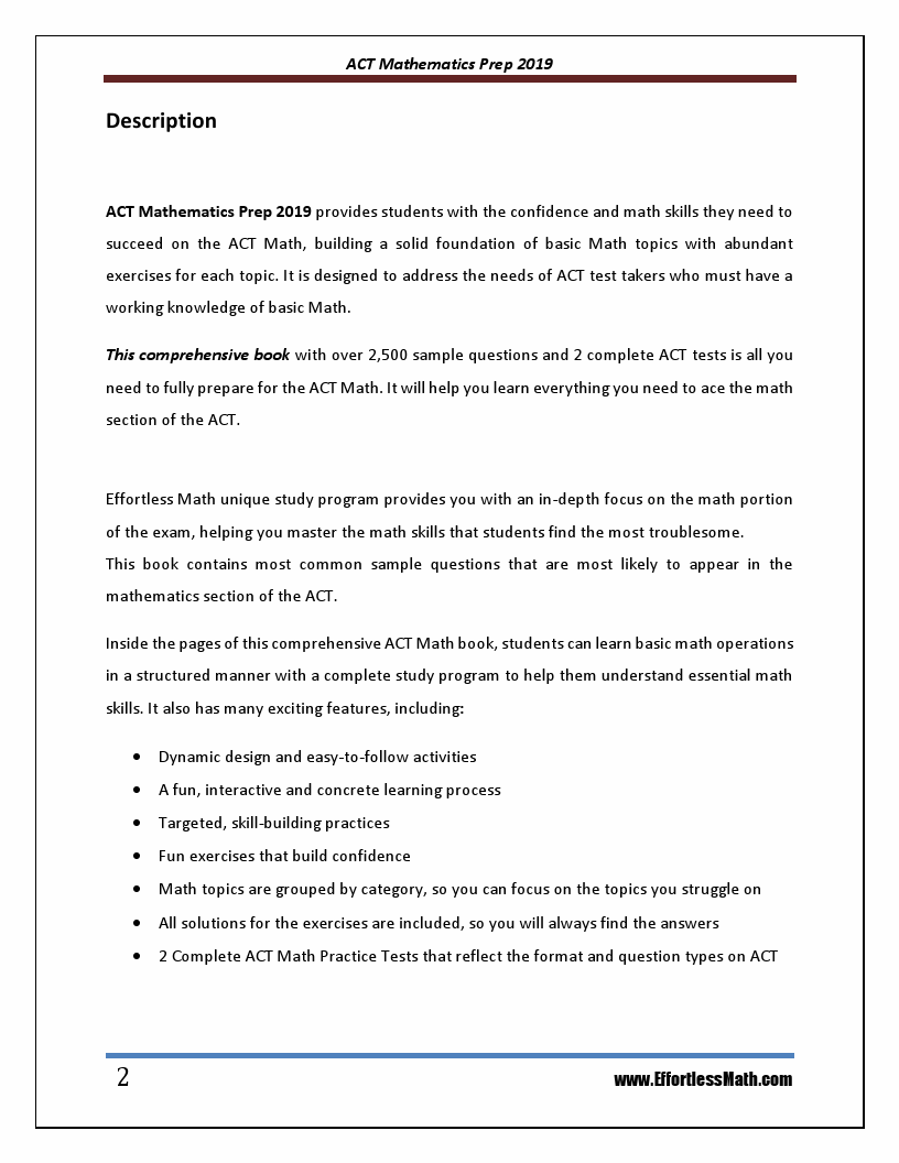 ACT Mathematics Prep 2019: A Comprehensive Review and Ultimate Guide to ...