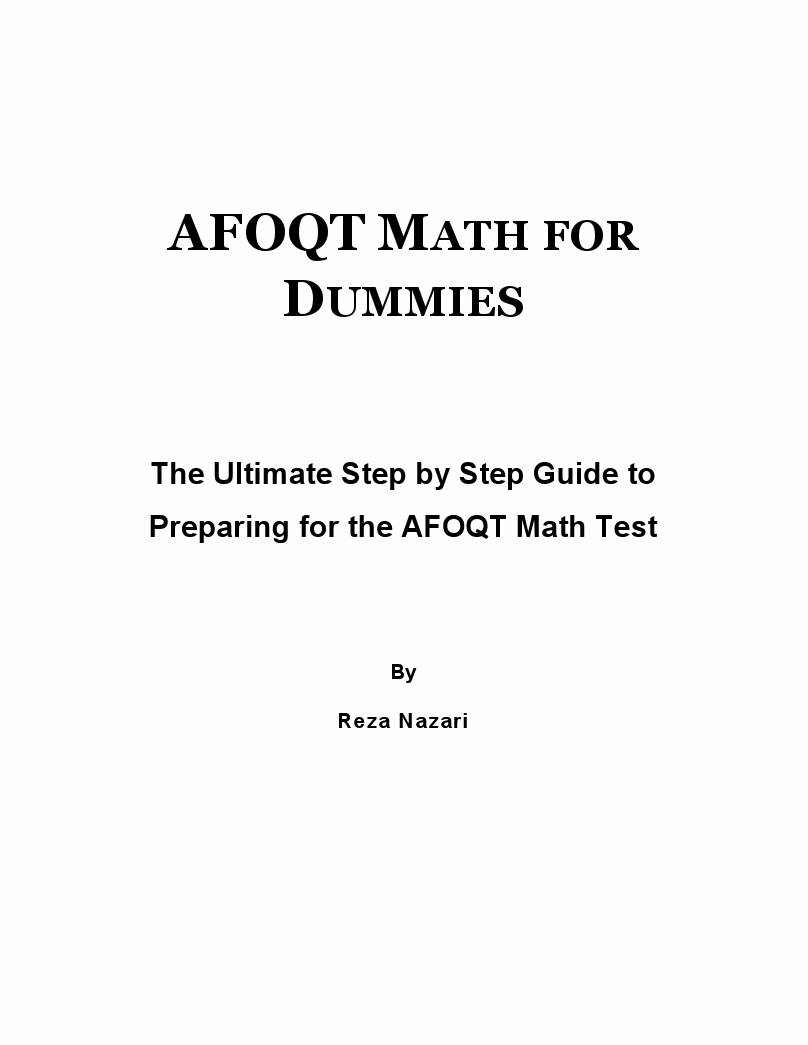 AFOQT Math for Beginners 2024: The Ultimate Step by Step Guide to ...