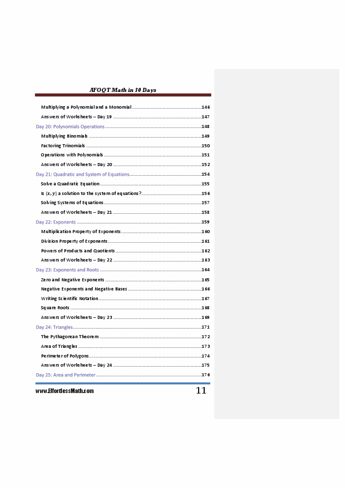 AFOQT Math in 30 Days: The Ultimate Crash Course to Preparing for the ...