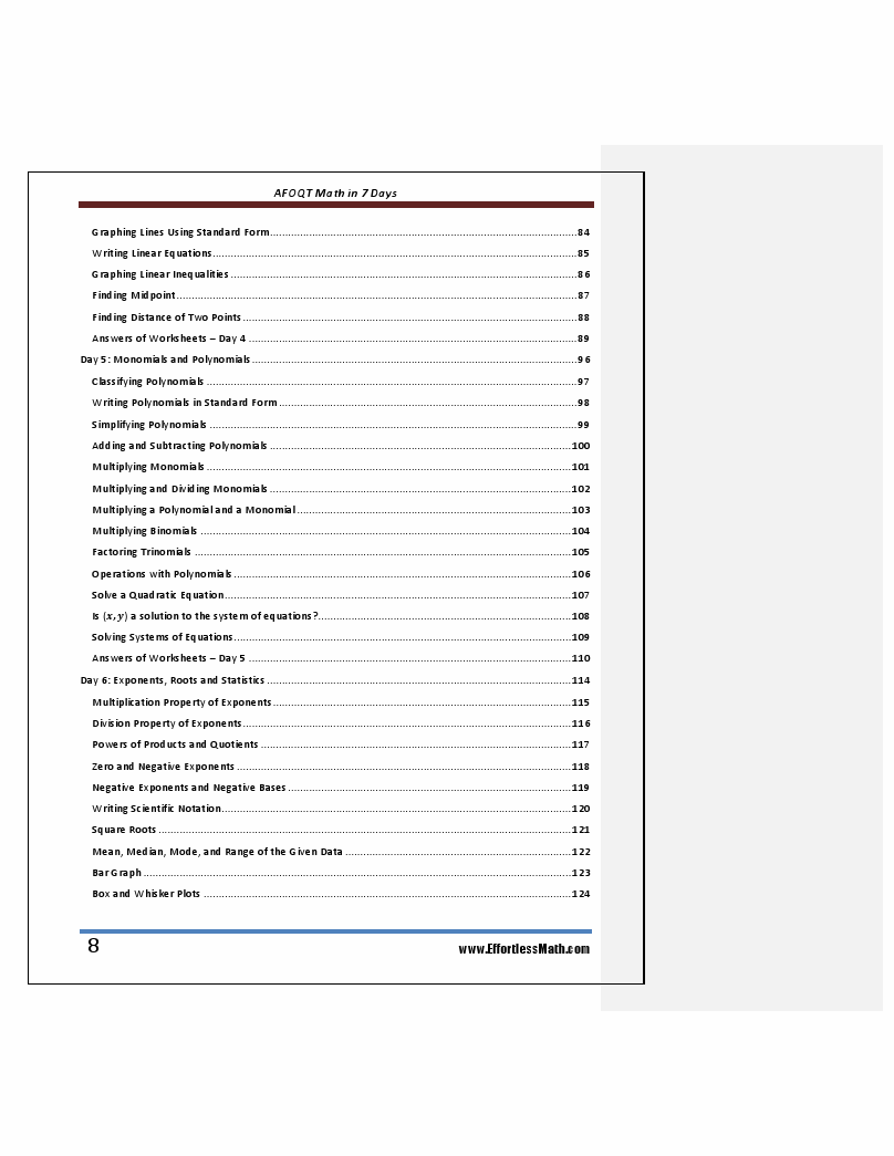 AFOQT Math in 7 Days: Step-By-Step Guide to Preparing for the AFOQT ...
