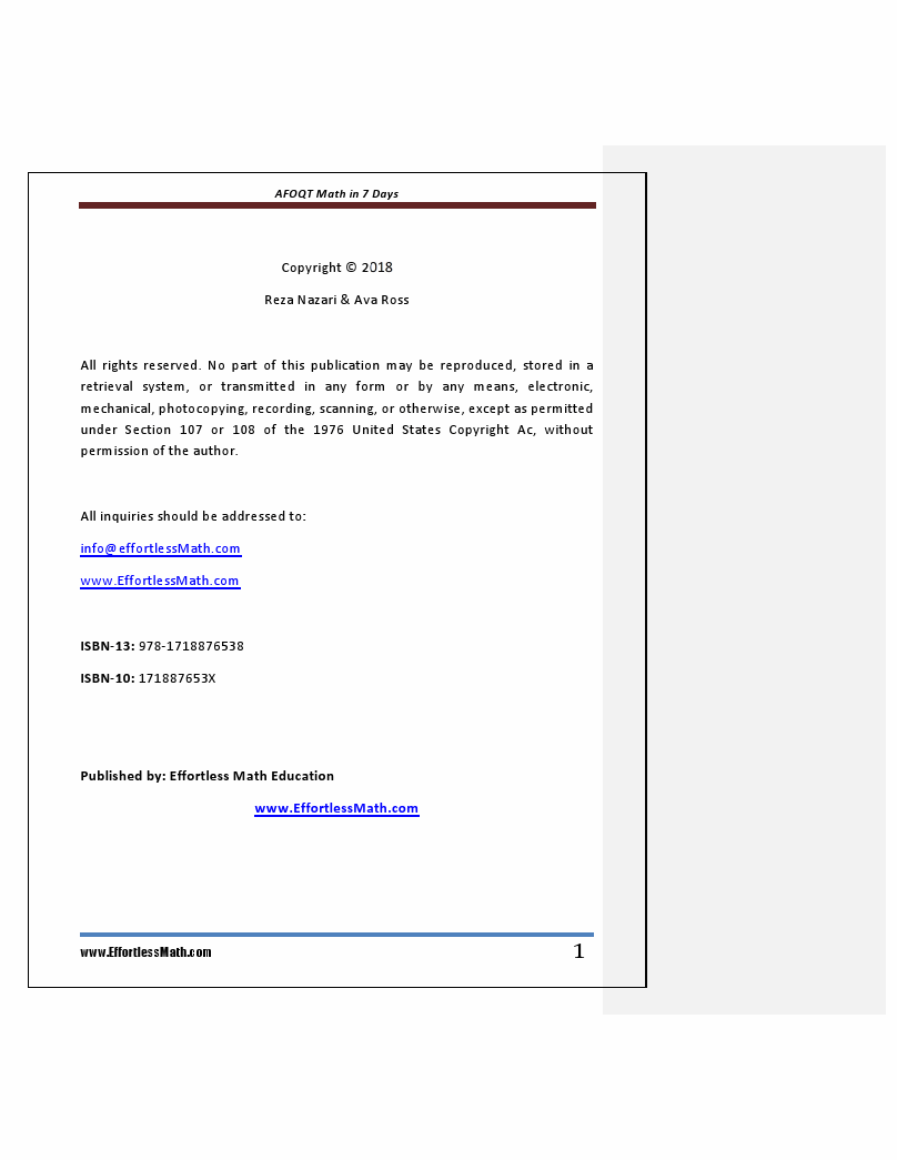 AFOQT Math in 7 Days: Step-By-Step Guide to Preparing for the AFOQT ...