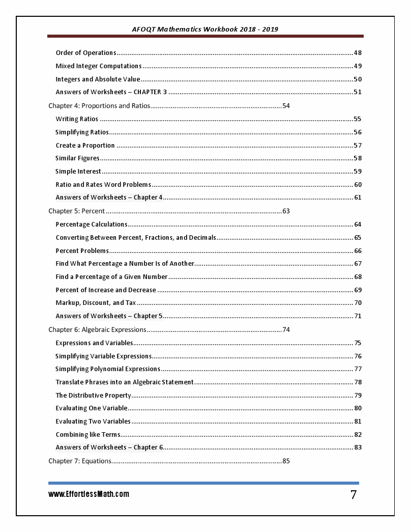 AFOQT Mathematics Workbook 2018-2019: A Comprehensive Review and Step ...