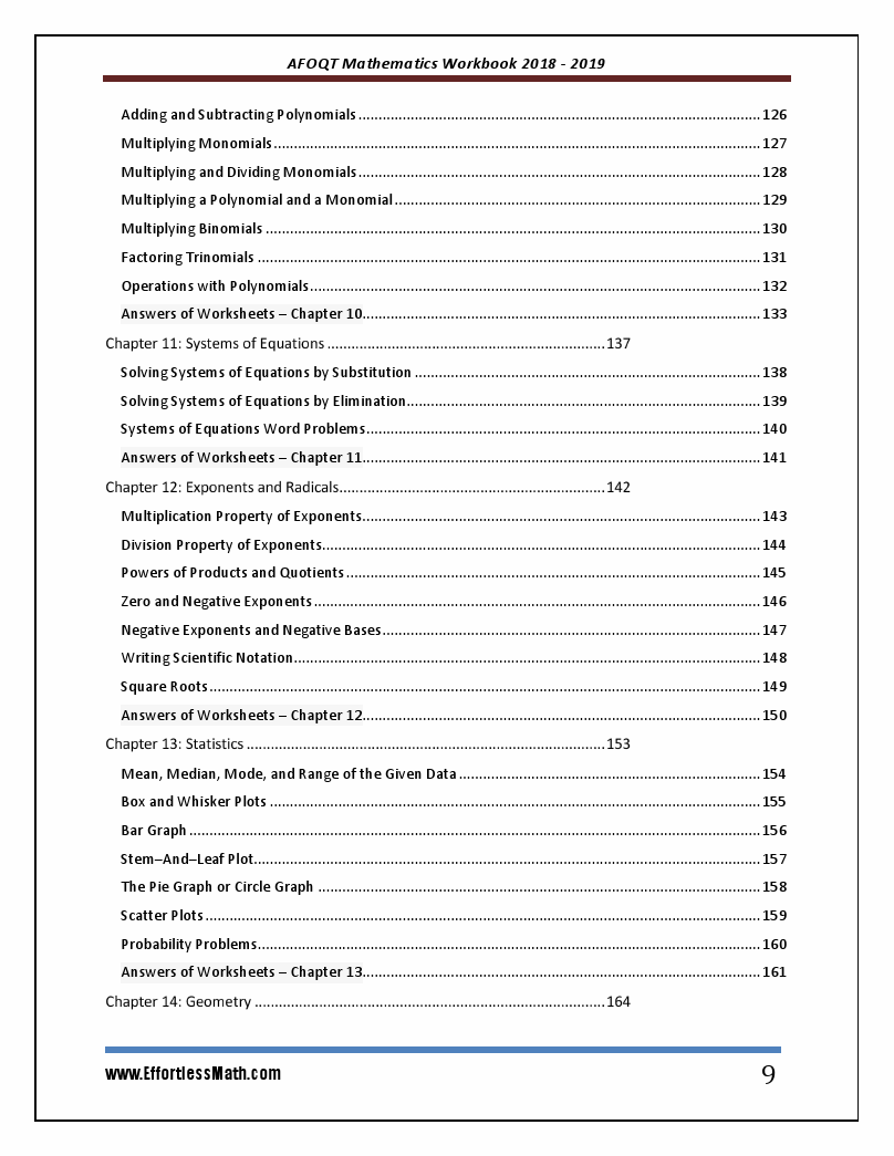 AFOQT Mathematics Workbook 2018-2019: A Comprehensive Review and Step ...