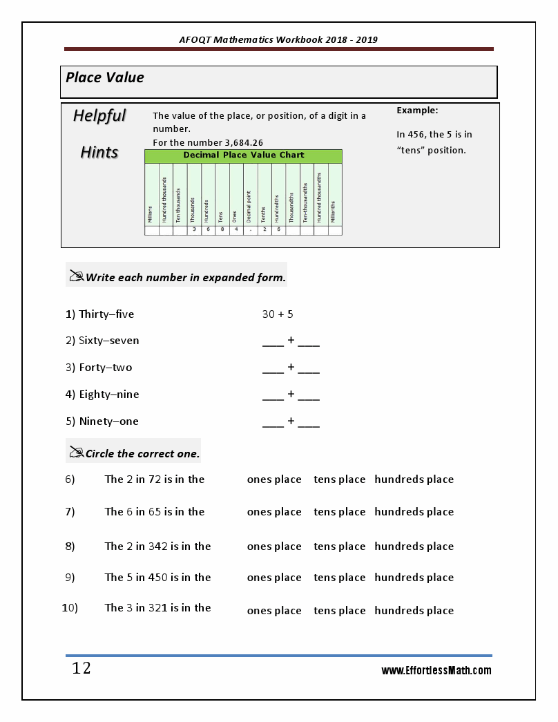 AFOQT Mathematics Workbook 2018-2019: A Comprehensive Review and Step ...