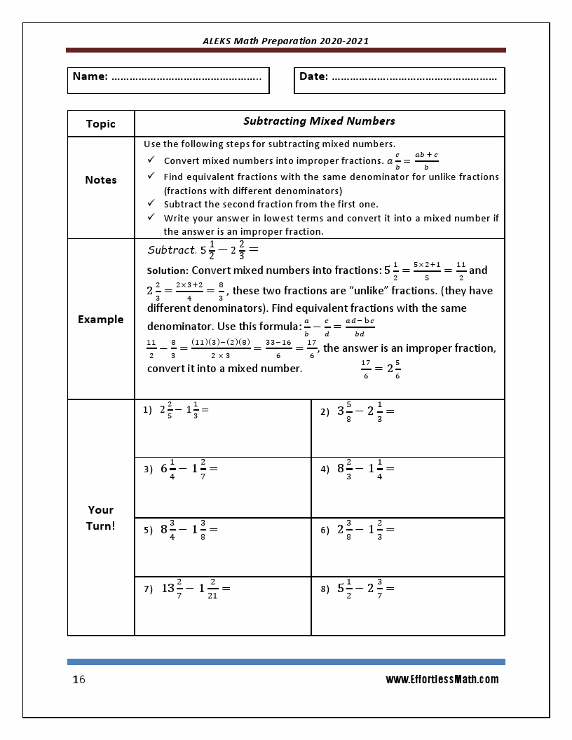 ALEKS Math Preparation 2020 – 2021: ALEKS Math Workbook + 2 Full-Length ...