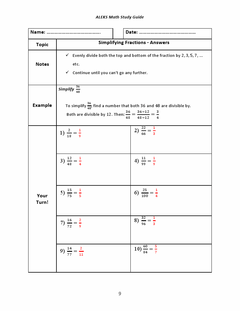 ALEKS Math Study Guide 2020 – 2021: A Comprehensive Review and Step-By ...