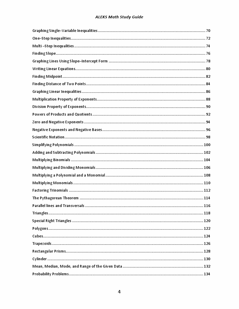 ALEKS Math Study Guide 2020 – 2021: A Comprehensive Review and Step-By ...