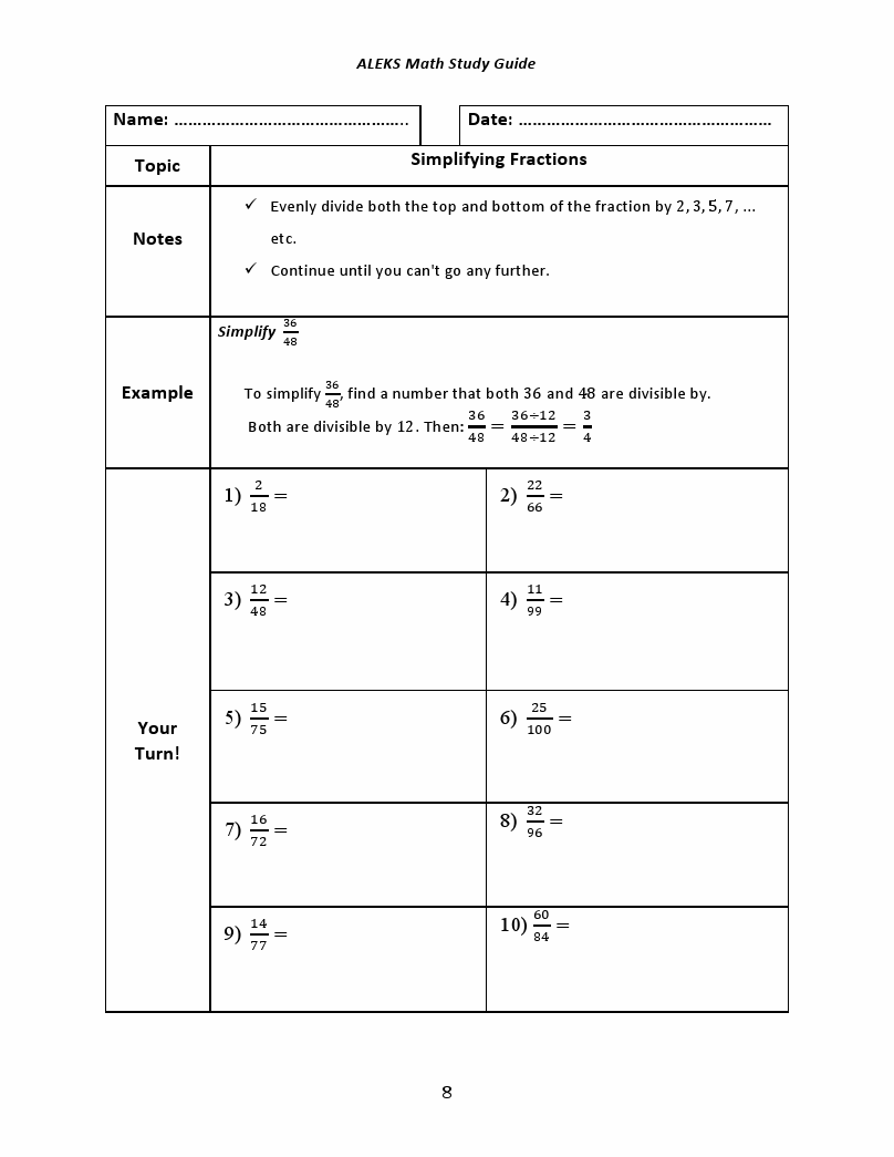 ALEKS Math Study Guide 2020 – 2021: A Comprehensive Review and Step-By ...